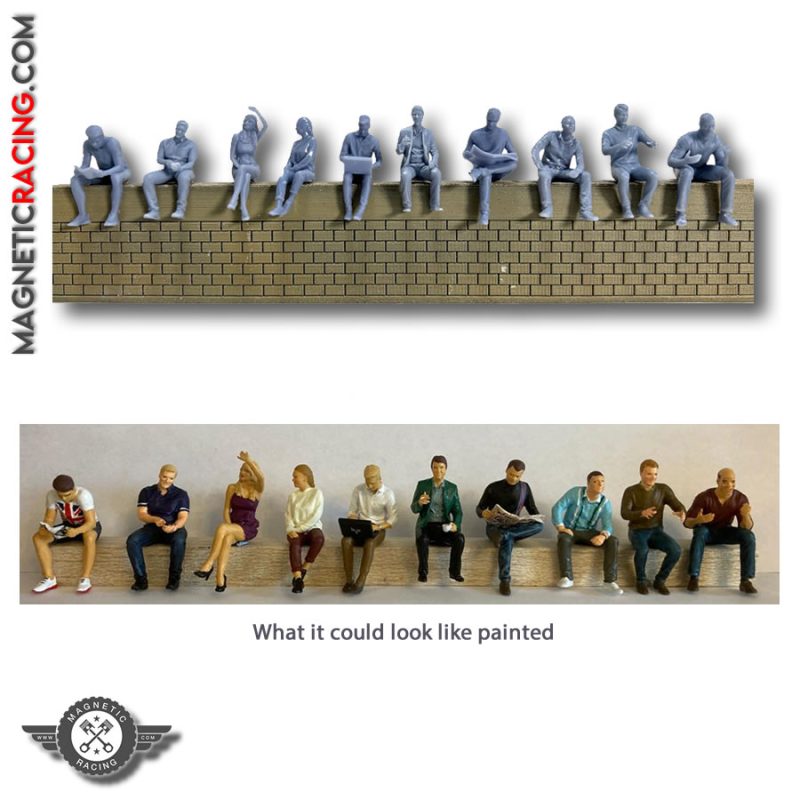 10 Sitting Figures Multi Pack 1:32 Scale (Set-3)