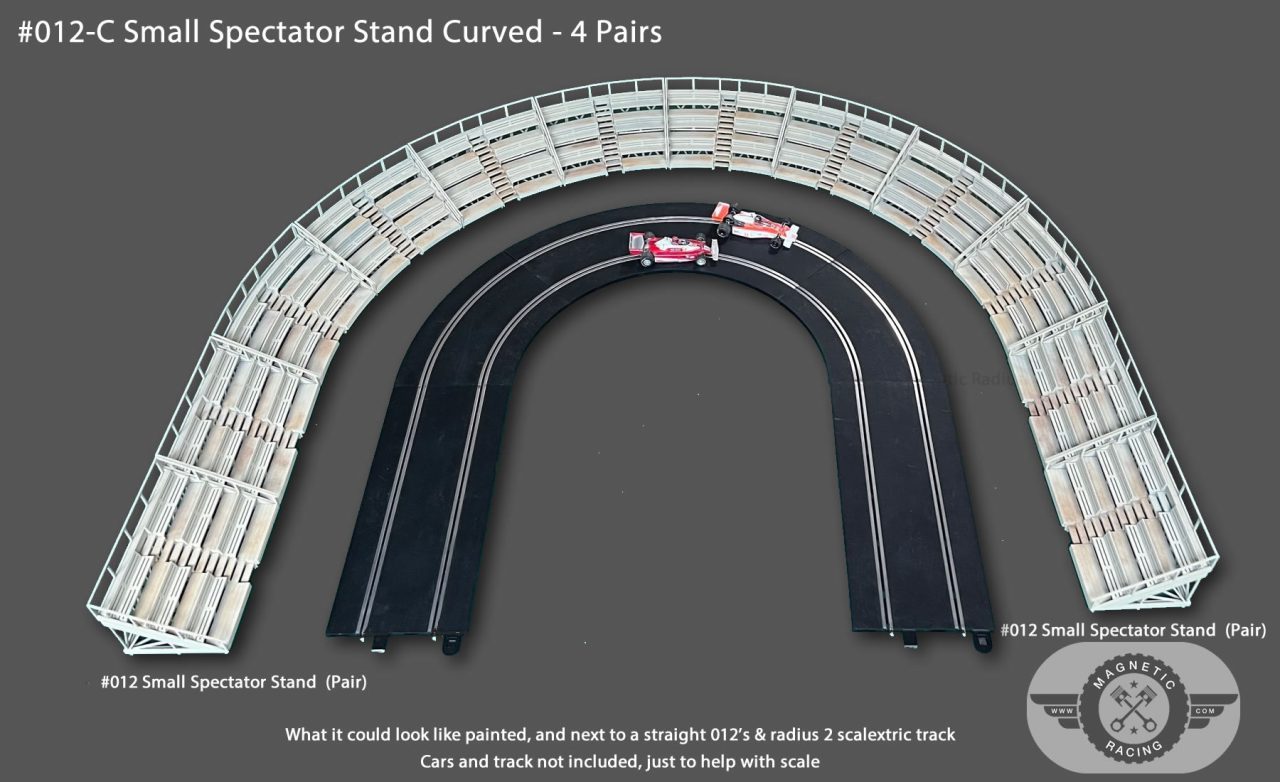 #012-C Small Spectator Stand Curved (Pair) (1:32 Scale)