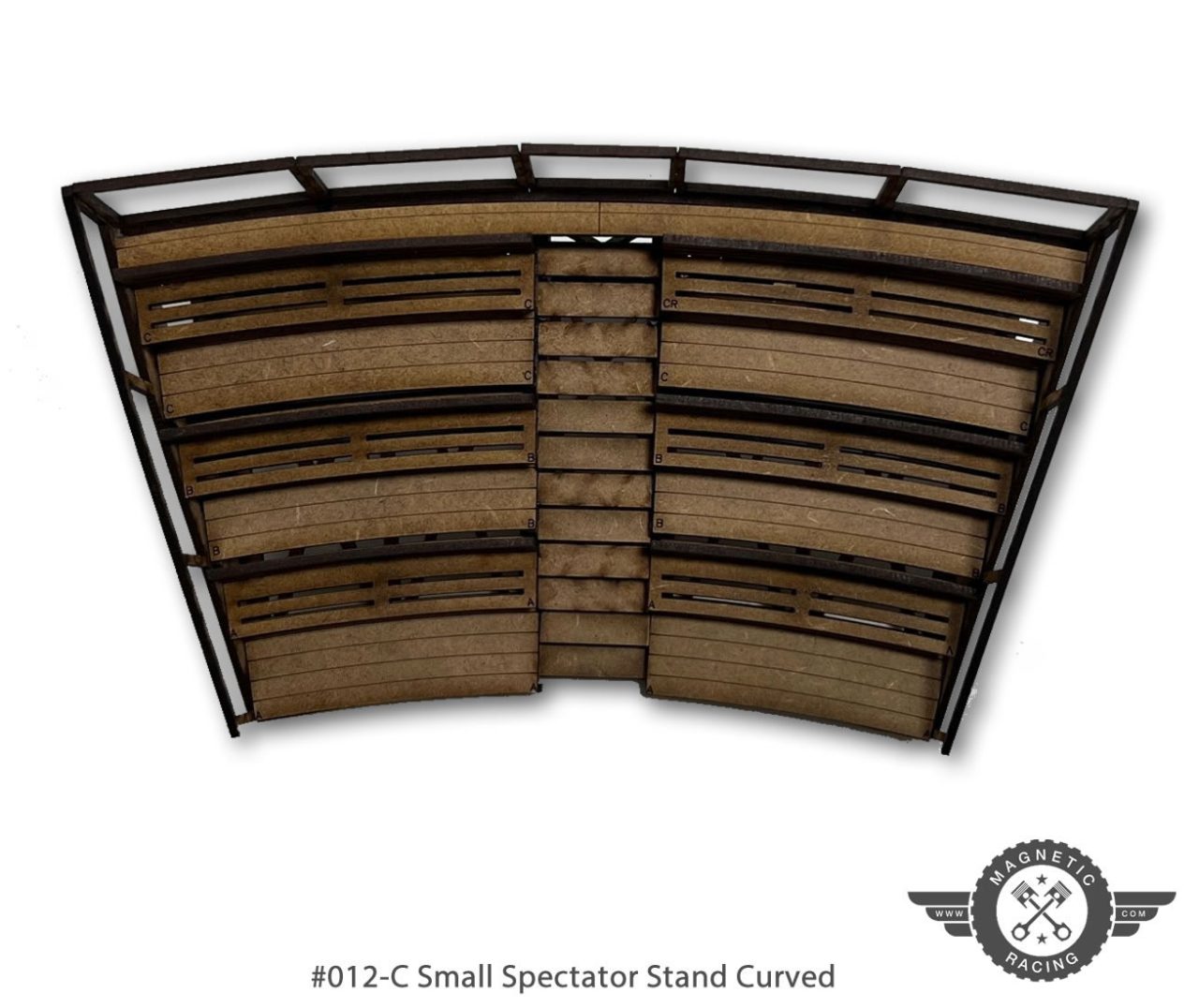 #012-C Small Spectator Stand Curved (Pair) (1:32 Scale)