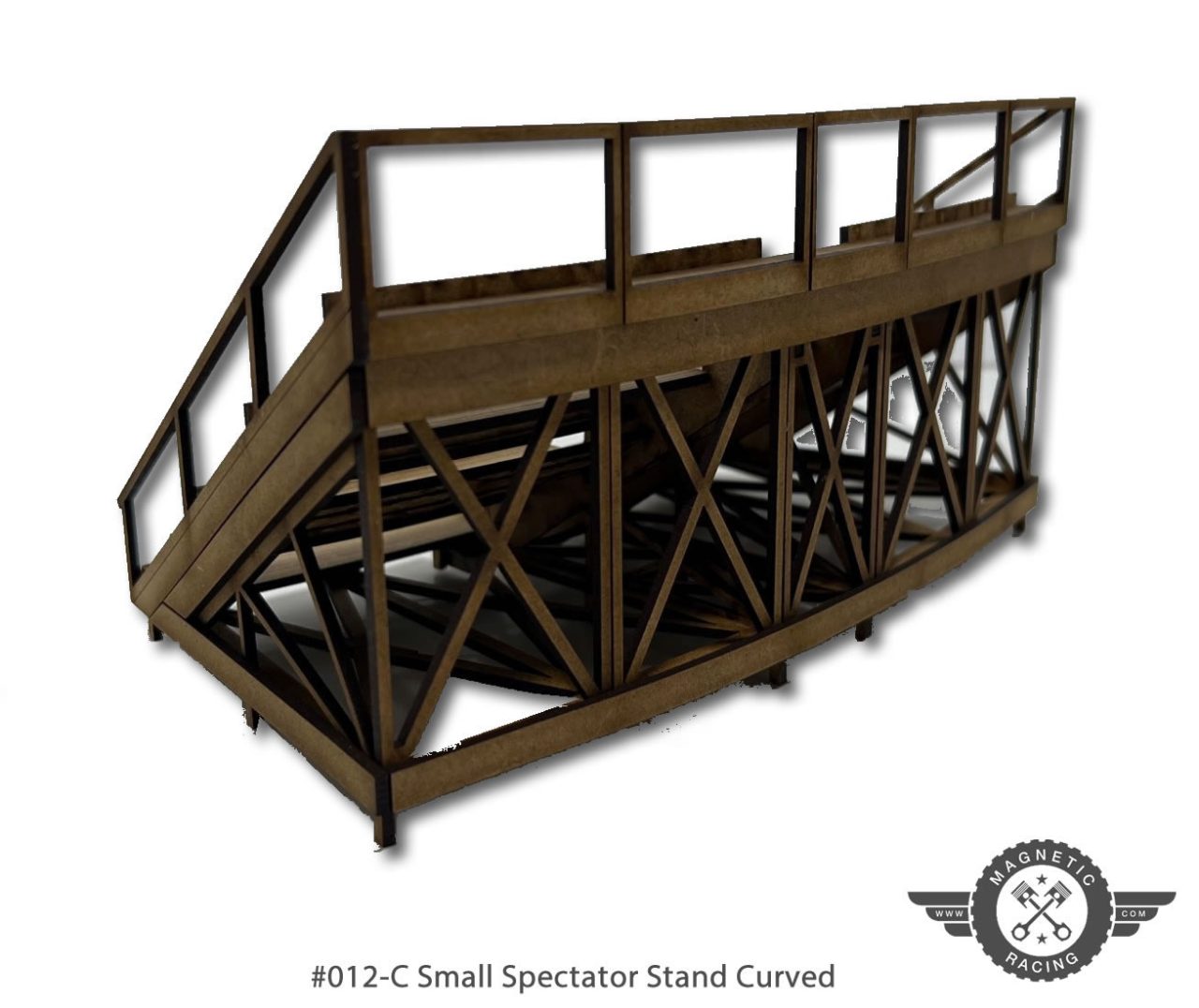 #012-C Small Spectator Stand Curved (Pair) (1:32 Scale)