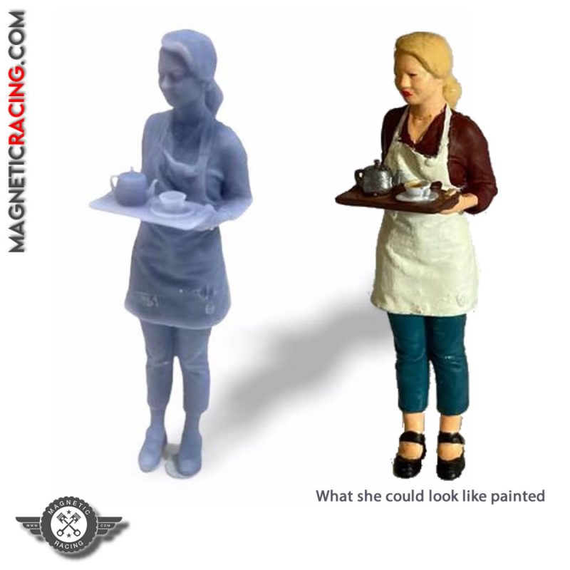 #SPEC016 Waitress With Tray (1:32 Scale)