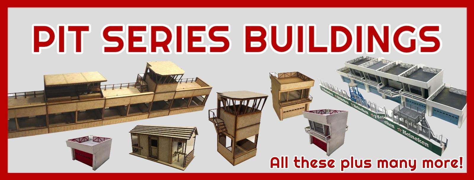 Classic Pits Buildings and Podiums from Magnetic Racing