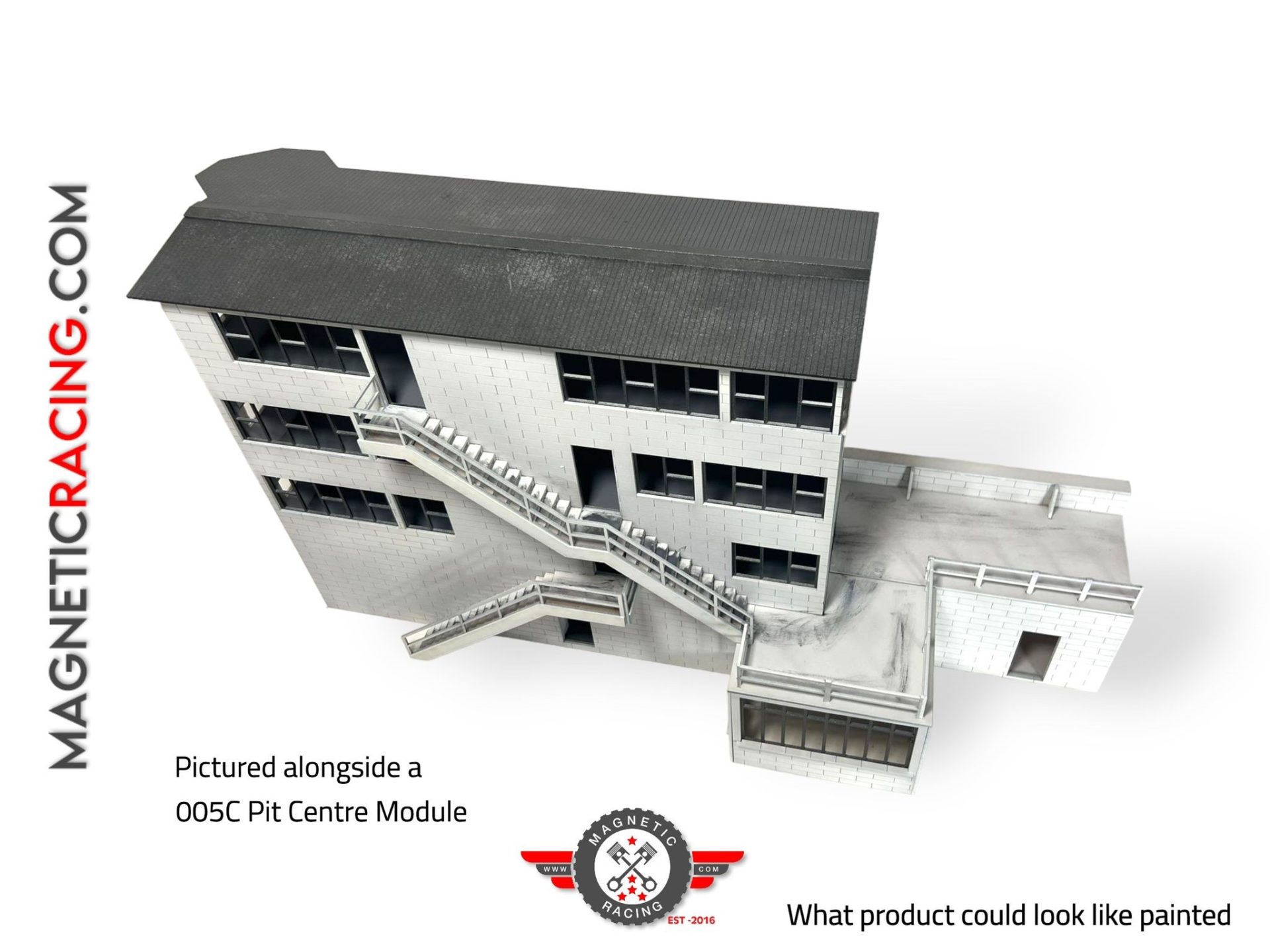 #005H Reims-Gueux Pit Hospitality/Control Tower Module 1:32 Scale