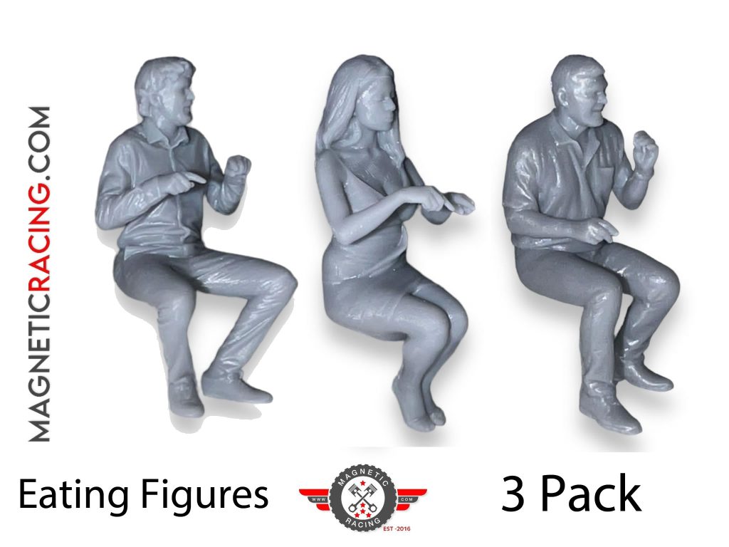 #SIT 3 Pack, 3 Sitting Eating figures (1:32 Scale)