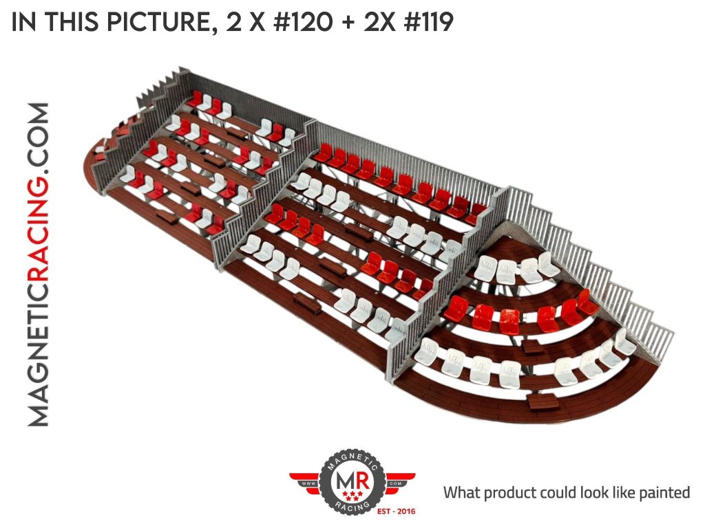 #119 The MR Bleacher / Spectator Stand Inner Curve 90 Degree (1:32 Scale)