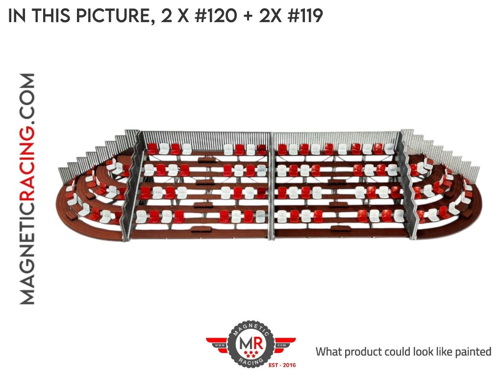 #119 The MR Bleacher / Spectator Stand Inner Curve 90 Degree (1:32 Scale)