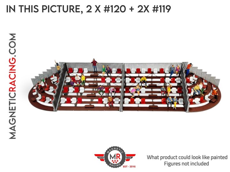 #119 The MR Bleacher / Spectator Stand Inner Curve 90 Degree (1:32 Scale)