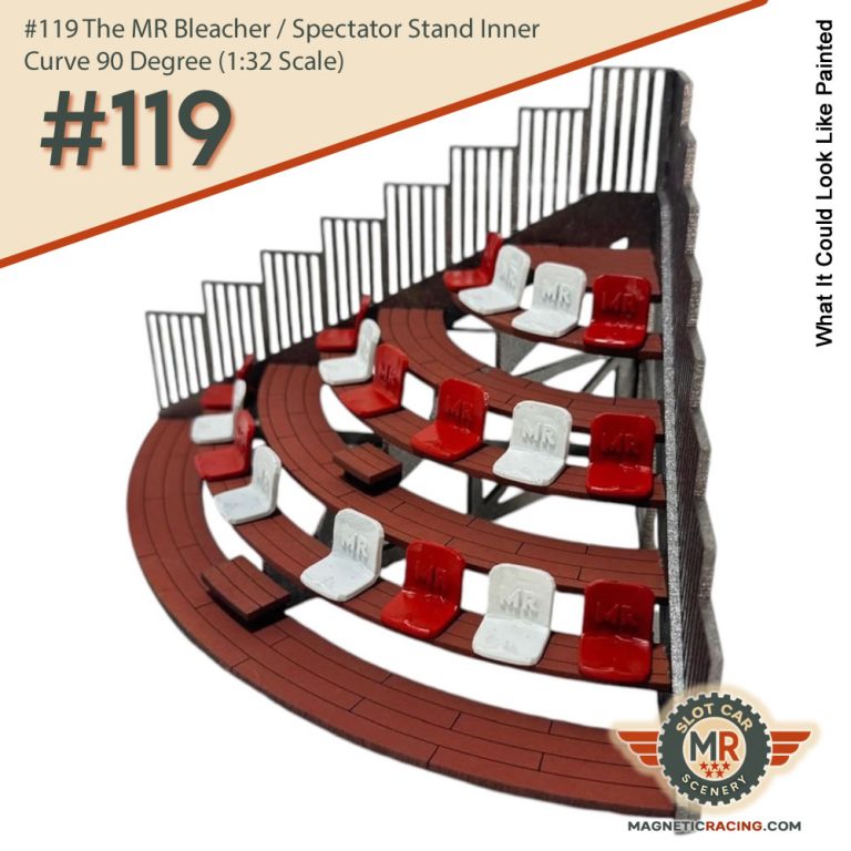 #119 The MR Bleacher / Spectator Stand Inner Curve 90 Degree (1:32 Scale)